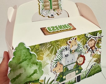 Safari Party Favor Boxes 8ct, Jungle Animal Party Treat Boxes, Safari ...