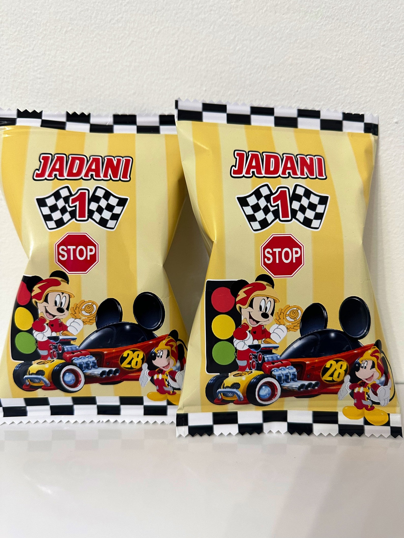 Mickey Racer Chips Bags (dozen) - Etsy