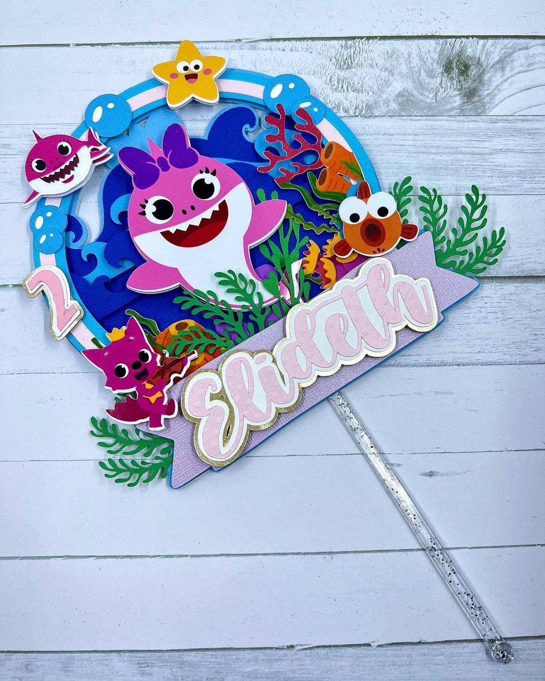 BABY SHARK Cake Topper - Etsy