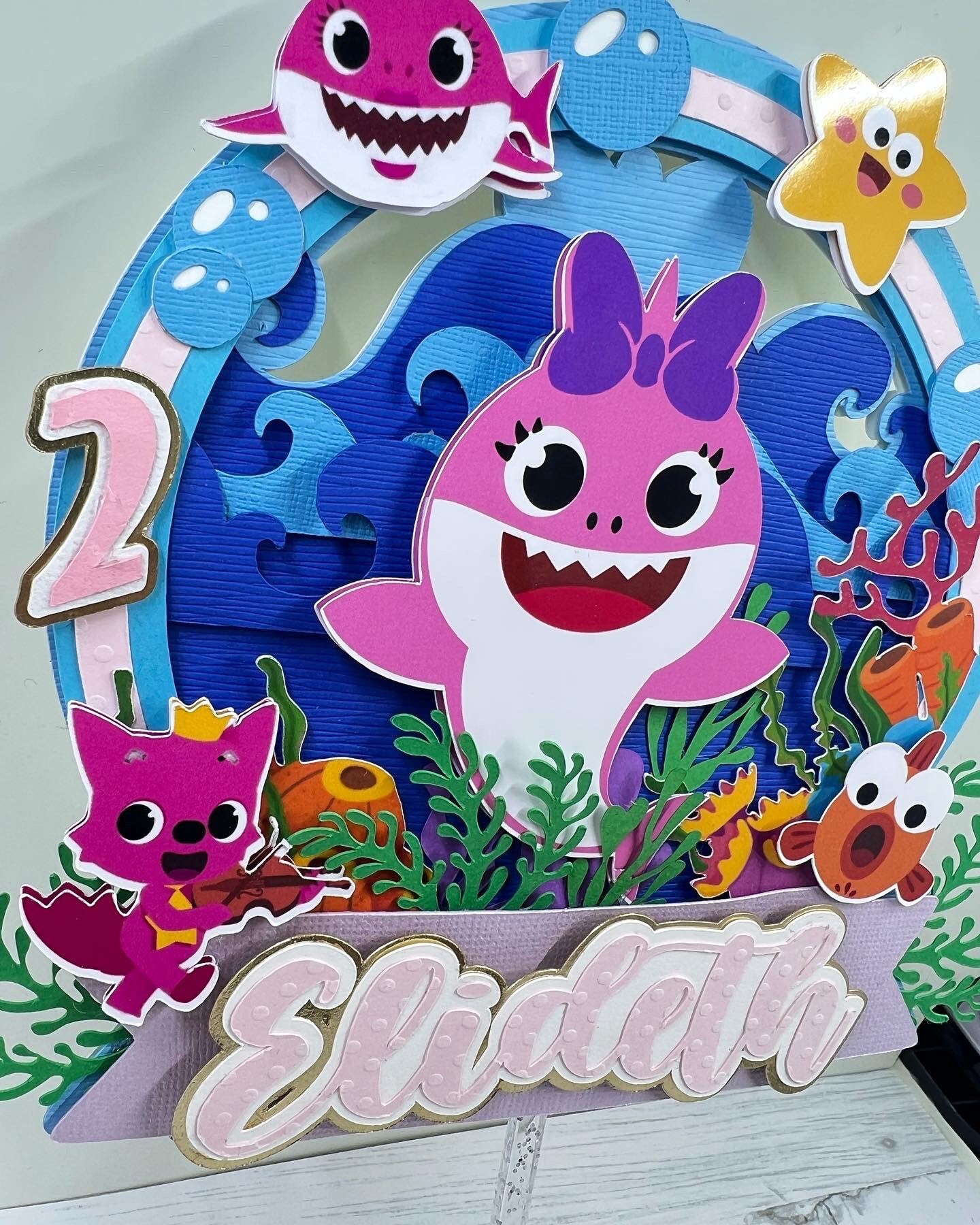 BABY SHARK Cake Topper - Etsy