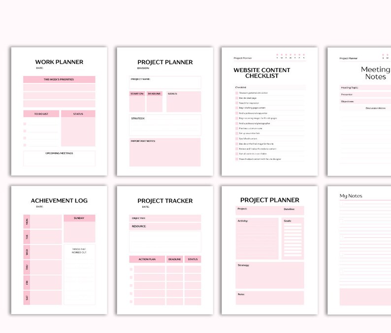 Office Organizer Work Planner Printable Office Task - Etsy