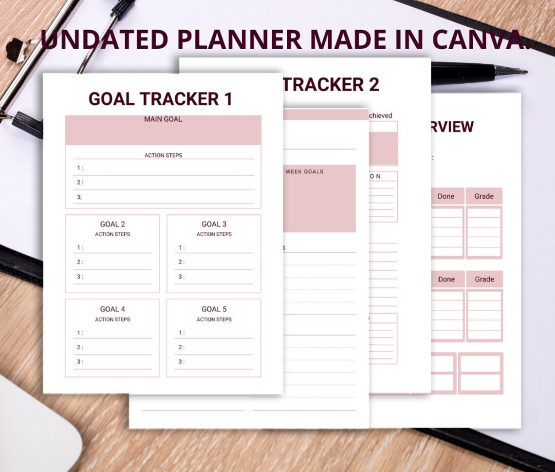 Student Planner Study Planner Printable Academic Planner - Etsy