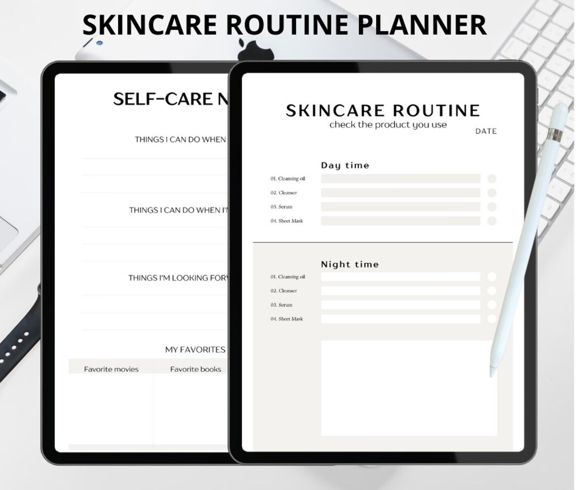 Self-care Planner Printable Skincare Routine Planner - Etsy