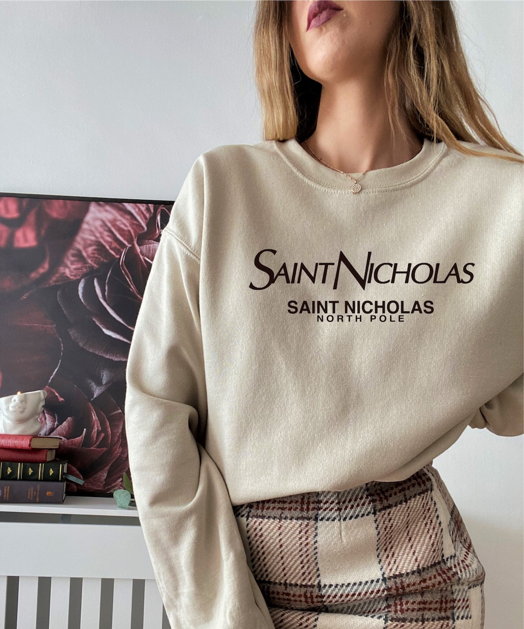 Saint Nicholas Luxury Christmas Sweater | Holiday Sweatshirt | Santa ...