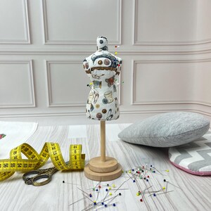 Petite Mannequin Pin Cushion, Pin Holder for Sewing Tools, Handmade ...