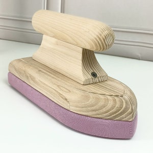 Tailor's Clapper Iron dusty Rose Fabric Covered Sole - Etsy