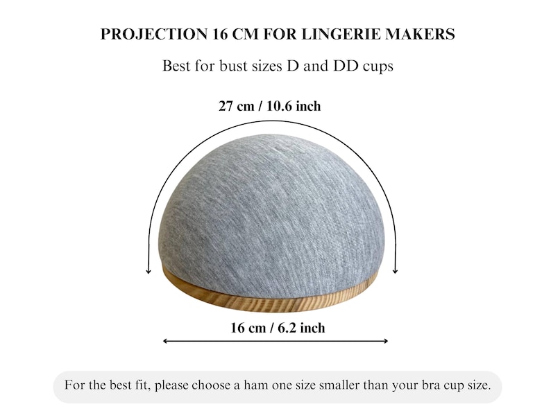 Tailor's Bust Ham 16cm , Bra Making Tool, Curved Seam Press - Etsy