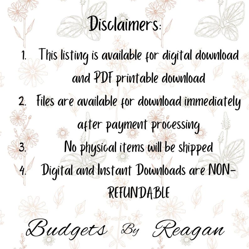 Budget by Paycheck Floral Template Digital Download Printable Cash ...