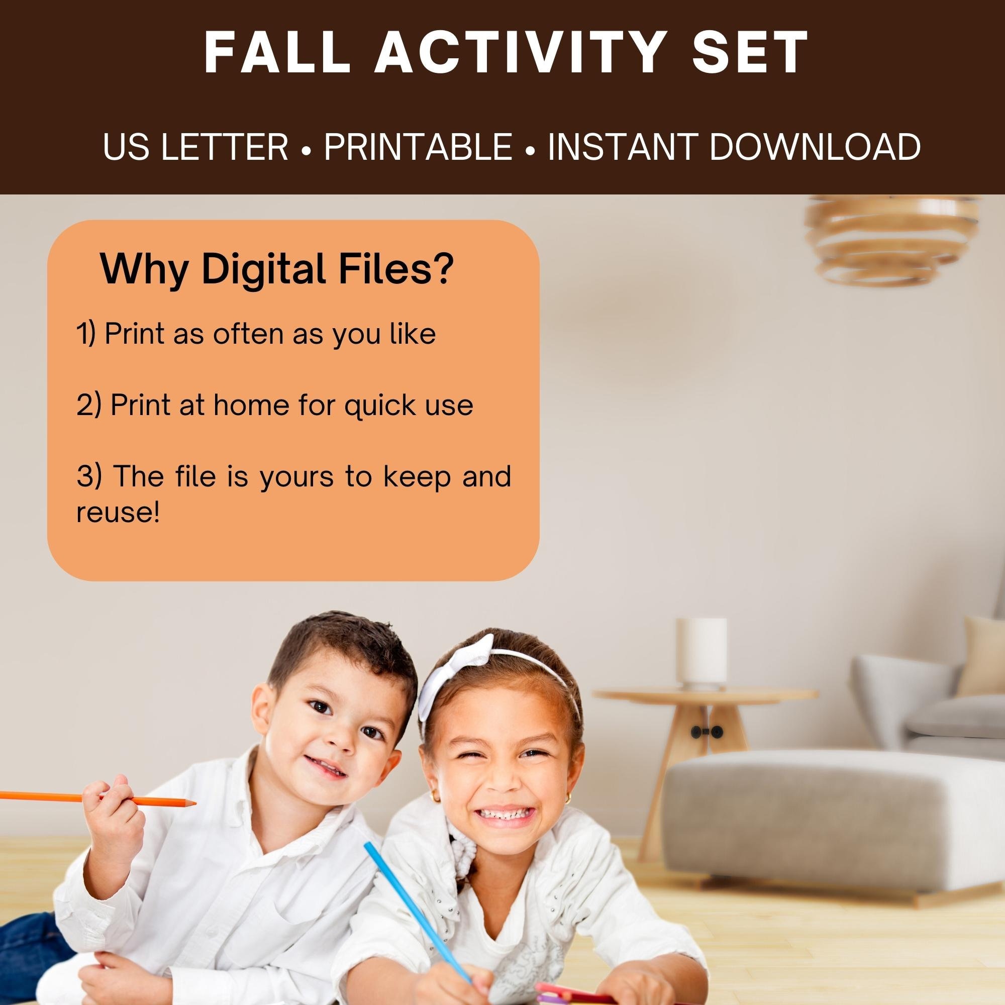 Fall Printable Activity Bundle for Kids | Fall Party Game and ...