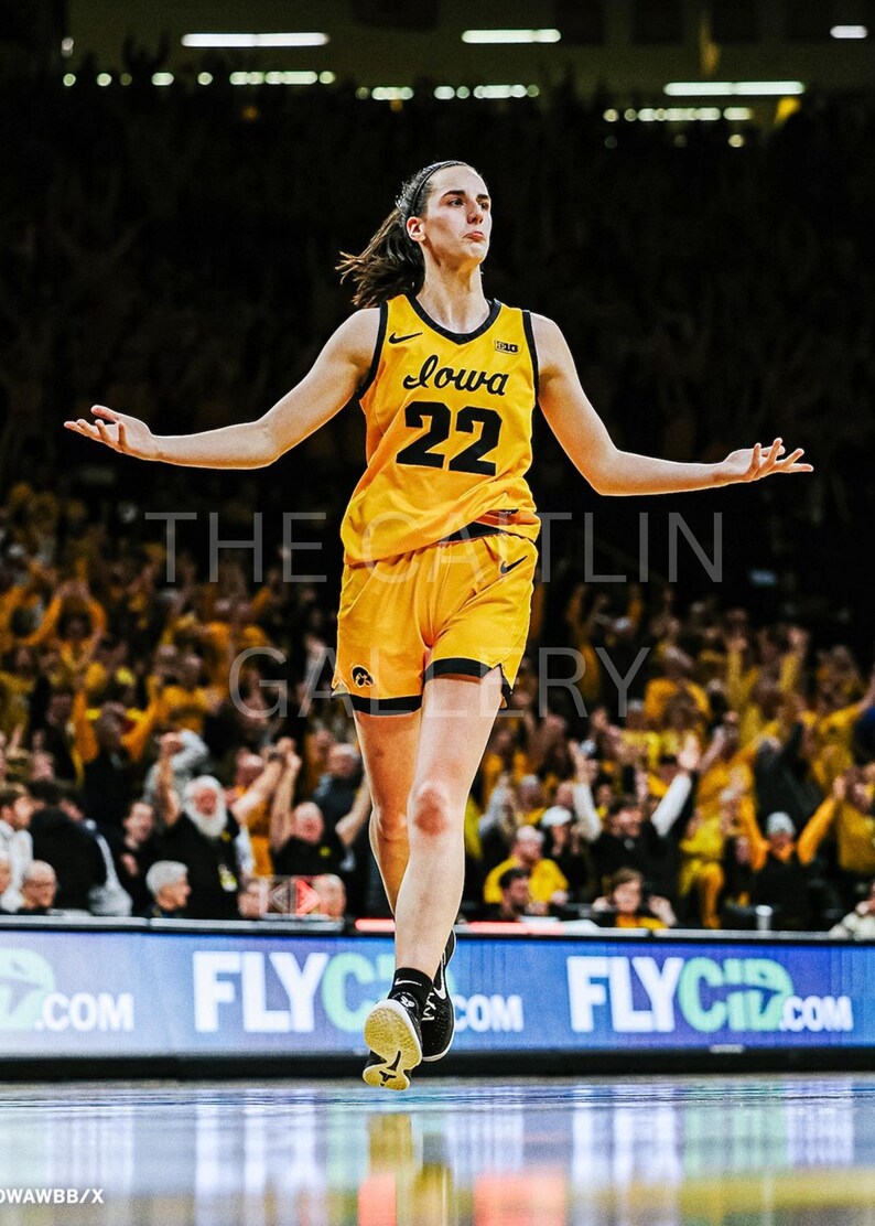 Caitlin Clark Yellow 22 Badass Photo Print E2 - Indiana Fever - Caitlin ...