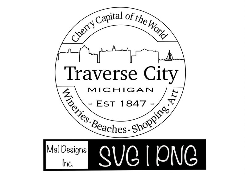 Traverse City | Cherry Capital of the World | SVG | PNG | Download ...