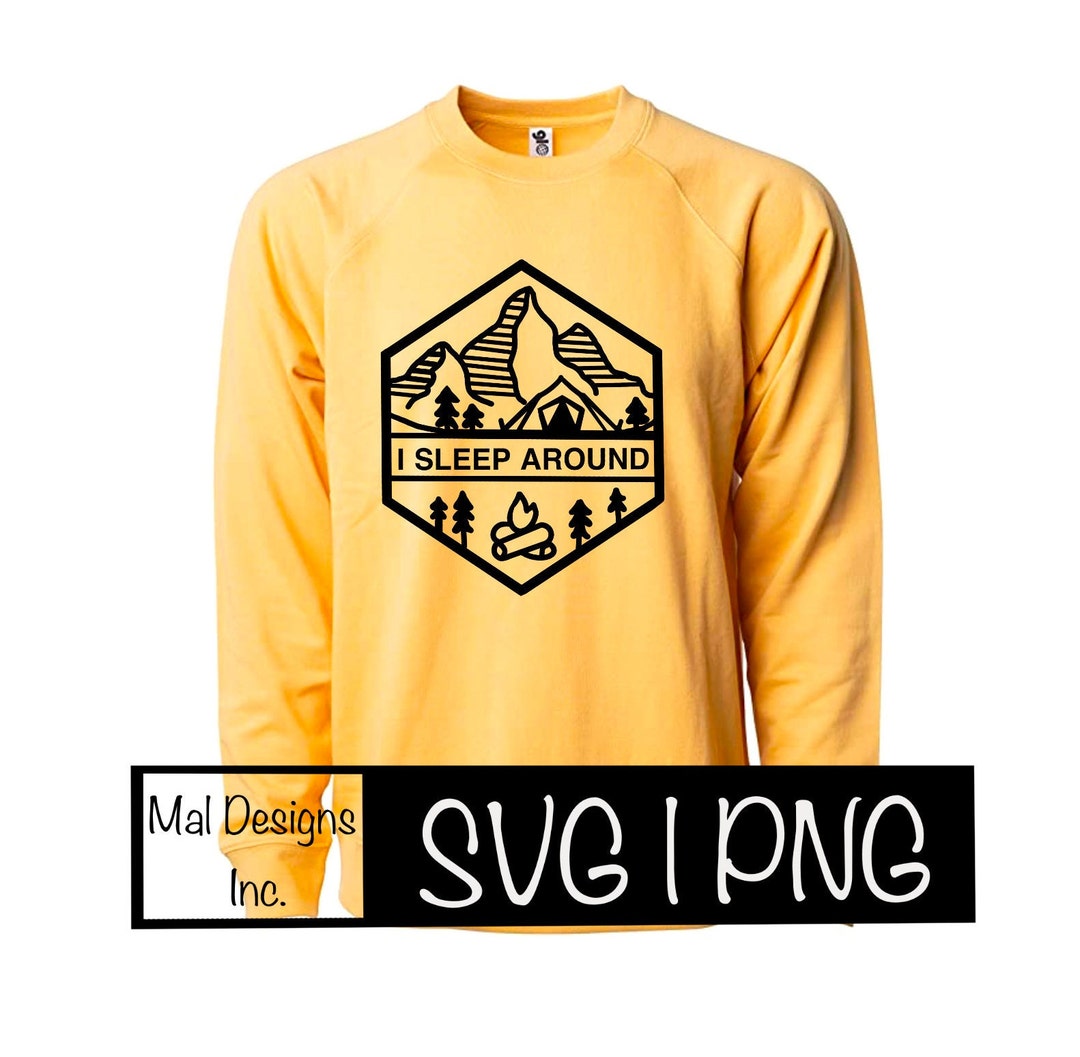 I Sleep Around Camping | SVG | PNG | Download | Cricut | Silhouette - Etsy