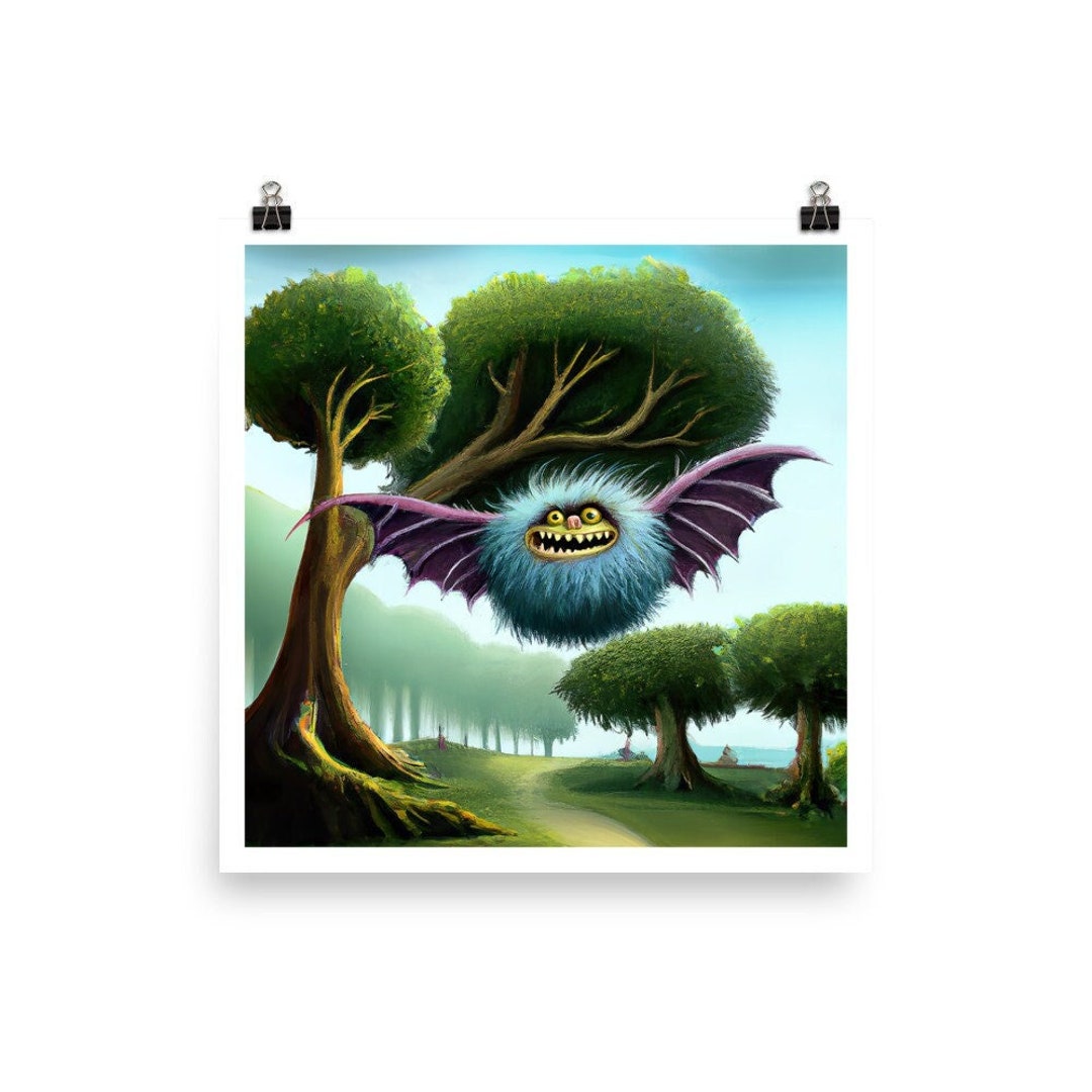 Monster Art Print Abstract Wall Art Print Unique Home - Etsy