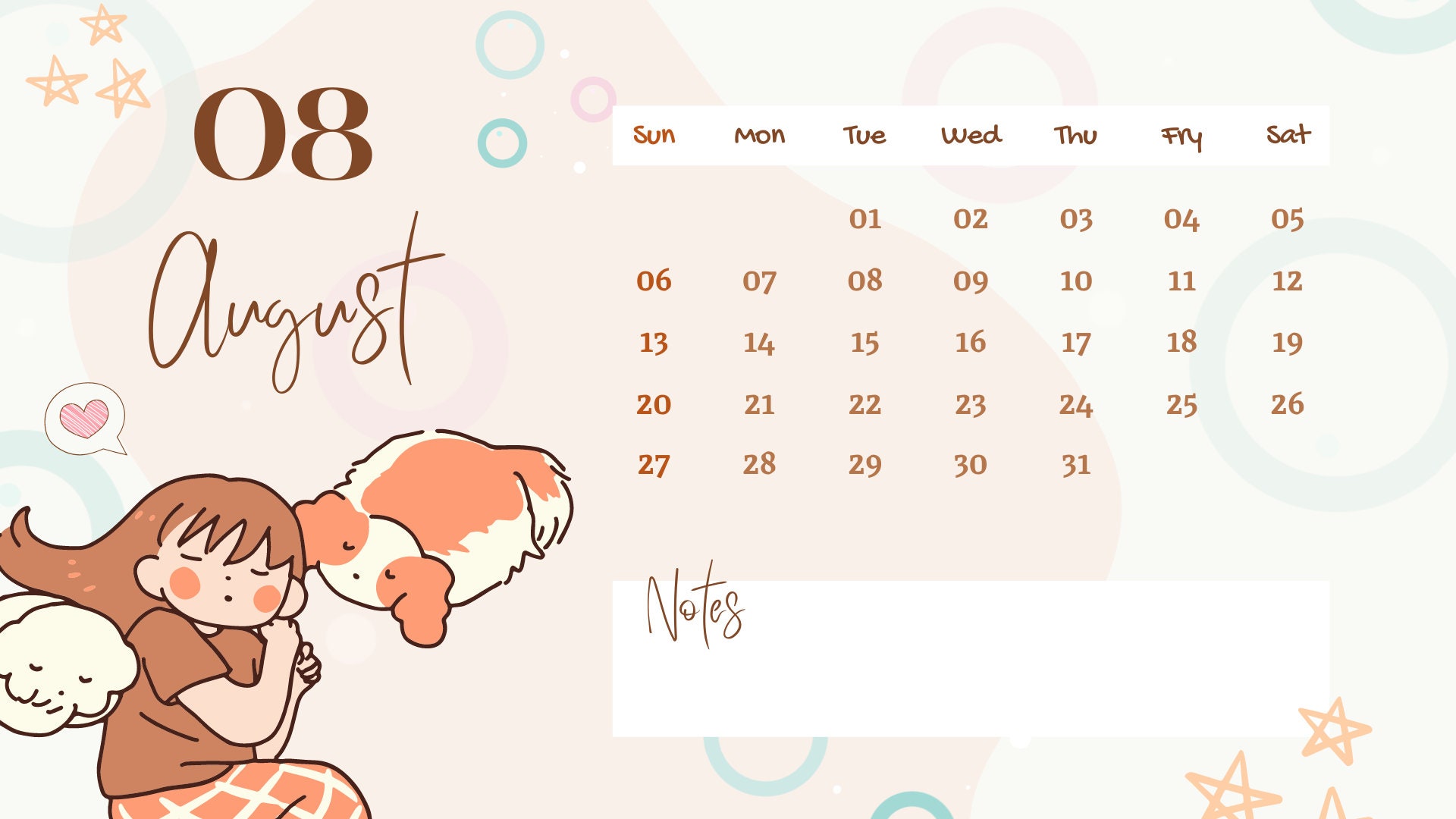 2023 Calendar Cute Calendar Creamy Yellow - Etsy