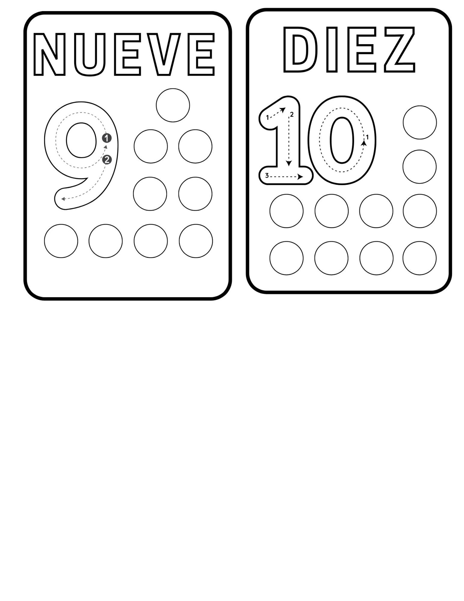 Enseña a Tu Pequeño a Contar Del 1 Al 10! - Etsy