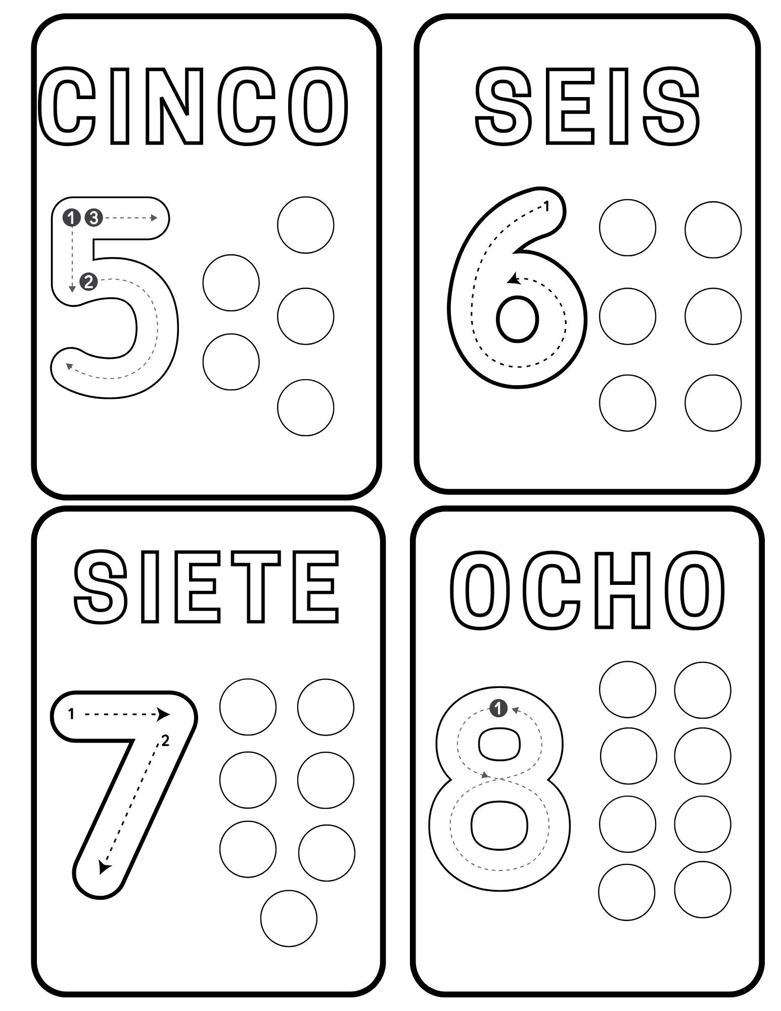 Enseña a Tu Pequeño a Contar Del 1 Al 10! - Etsy