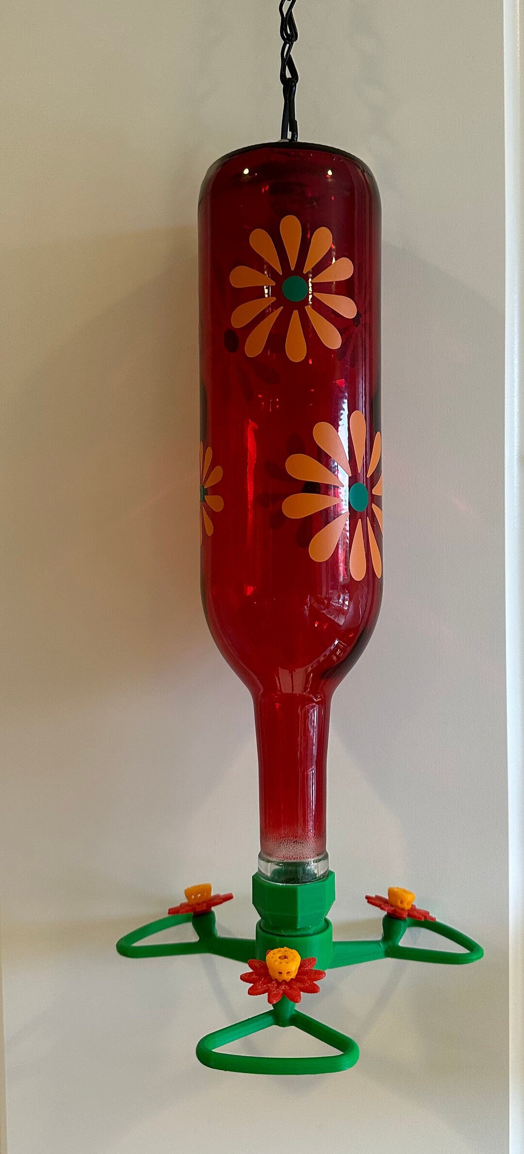 Hanging Wine Bottle Hummingbird Feeder - Etsy