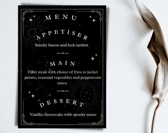 Witch Dinner Menu - Etsy