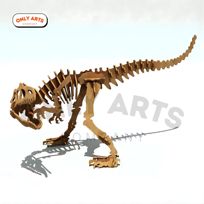 Laser Cut Wooden Allosaurus 3D Puzzle SVG | DIY Dinosaurs Model | CNC ...