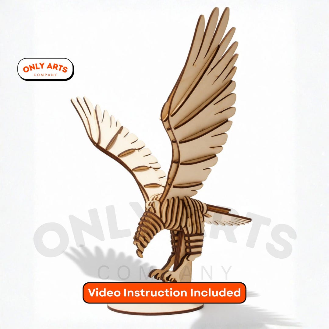 3D Wooden Hawk Eagle Puzzle SVG | Laser Cut Model (digital Download) - Etsy