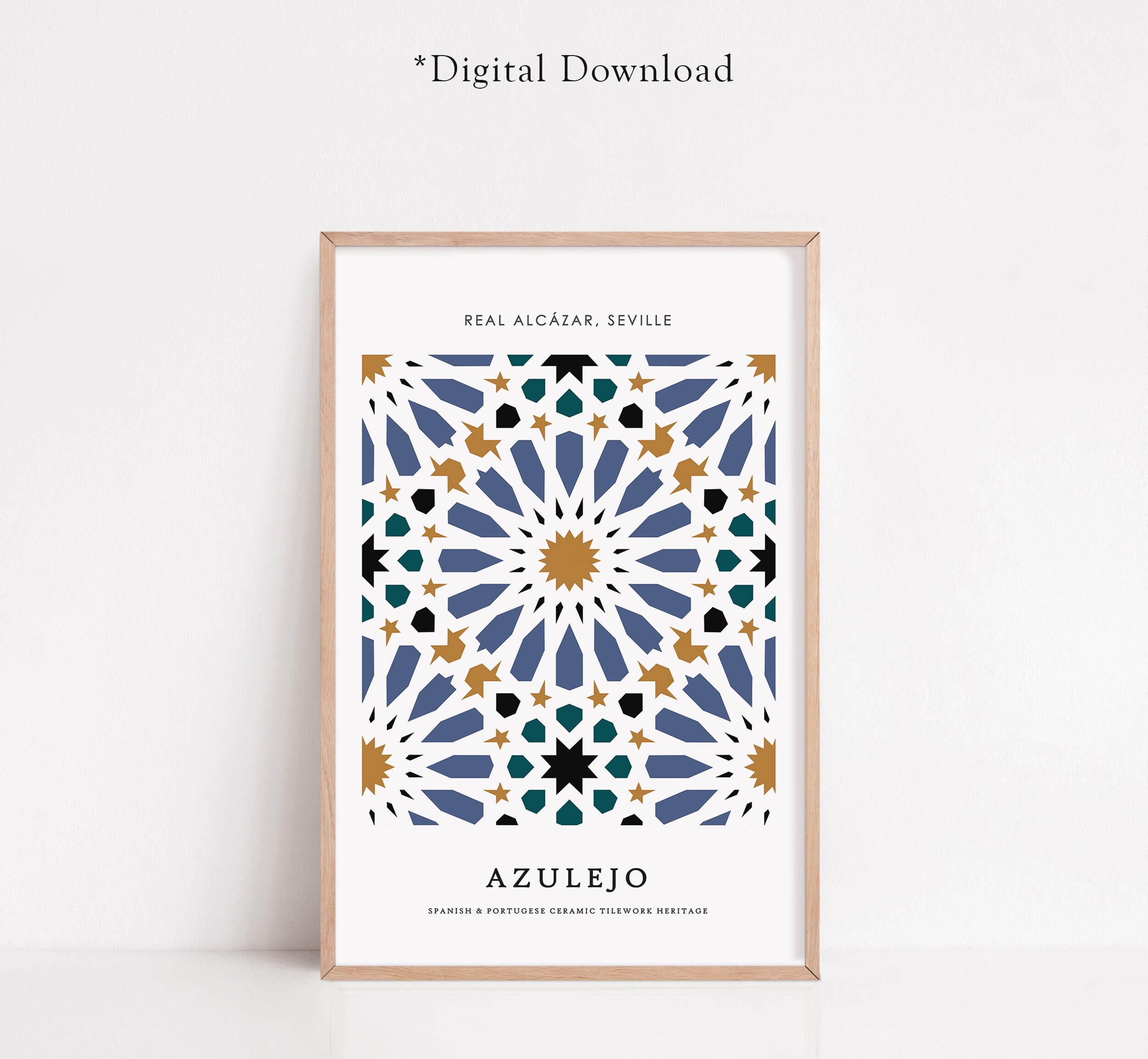 PRINTABLE Azulejo Tile Design Portuguese & Spanish Ceramics - Etsy