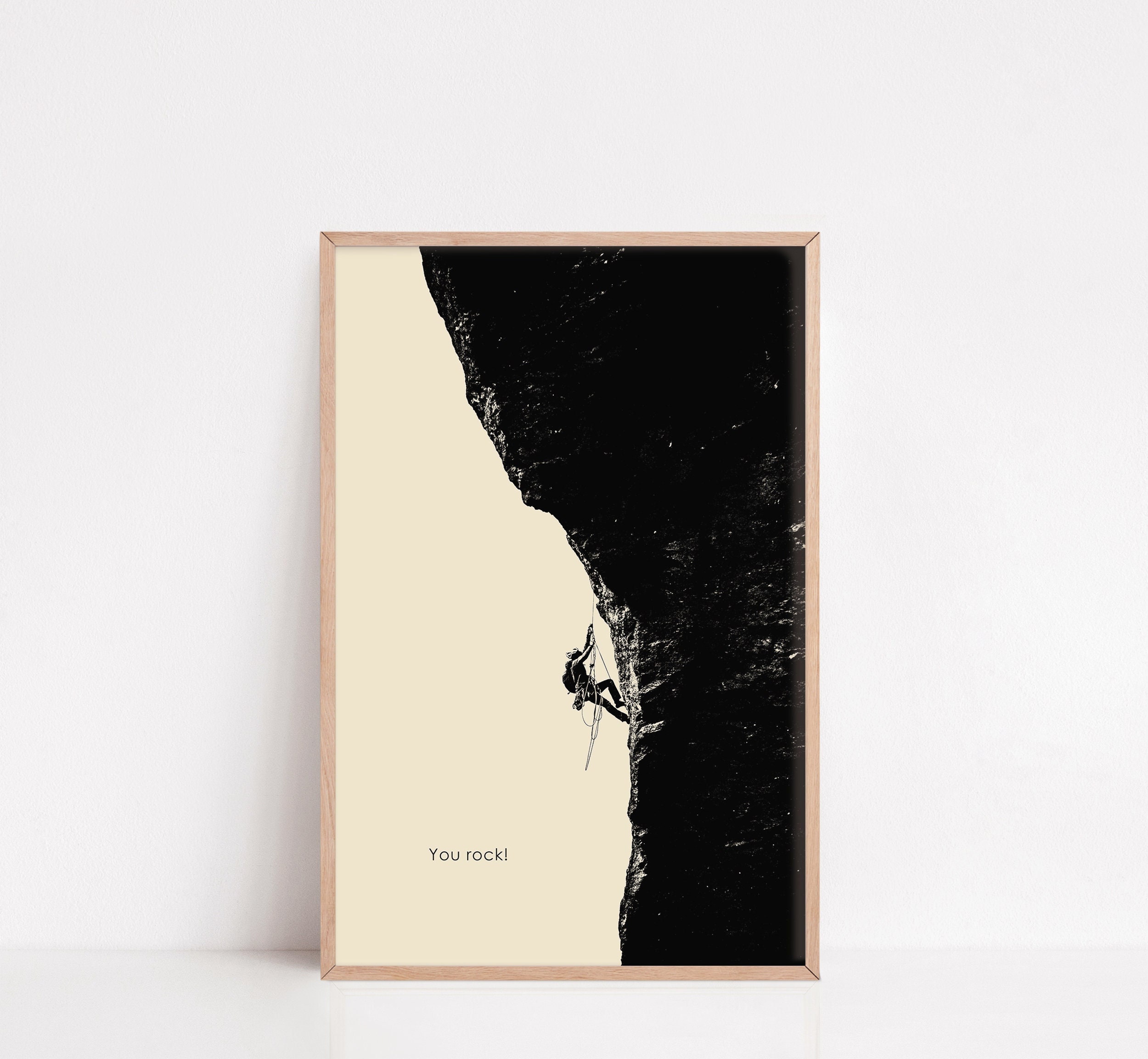 PRINTABLE Rock Climber Art | Silhouette | Extreme Sports | Rock ...