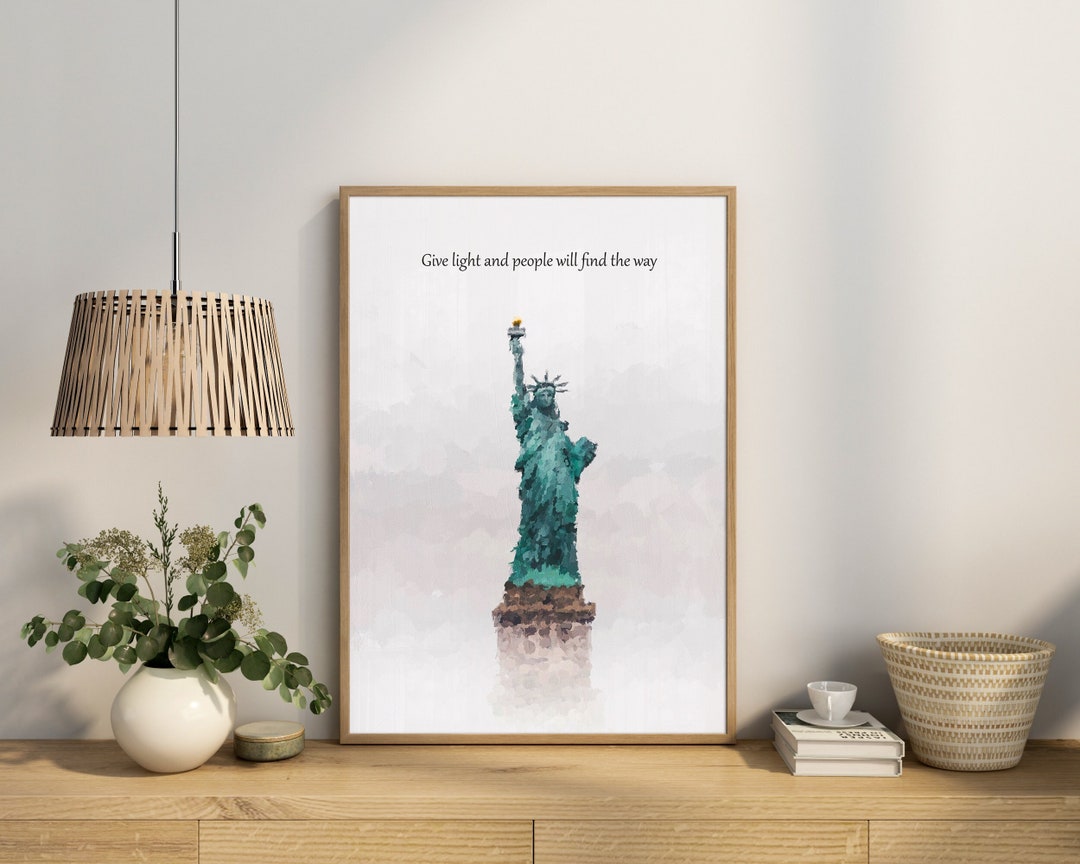 PRINTABLE Statue of Liberty With Quote Design | New York City | Perfect ...