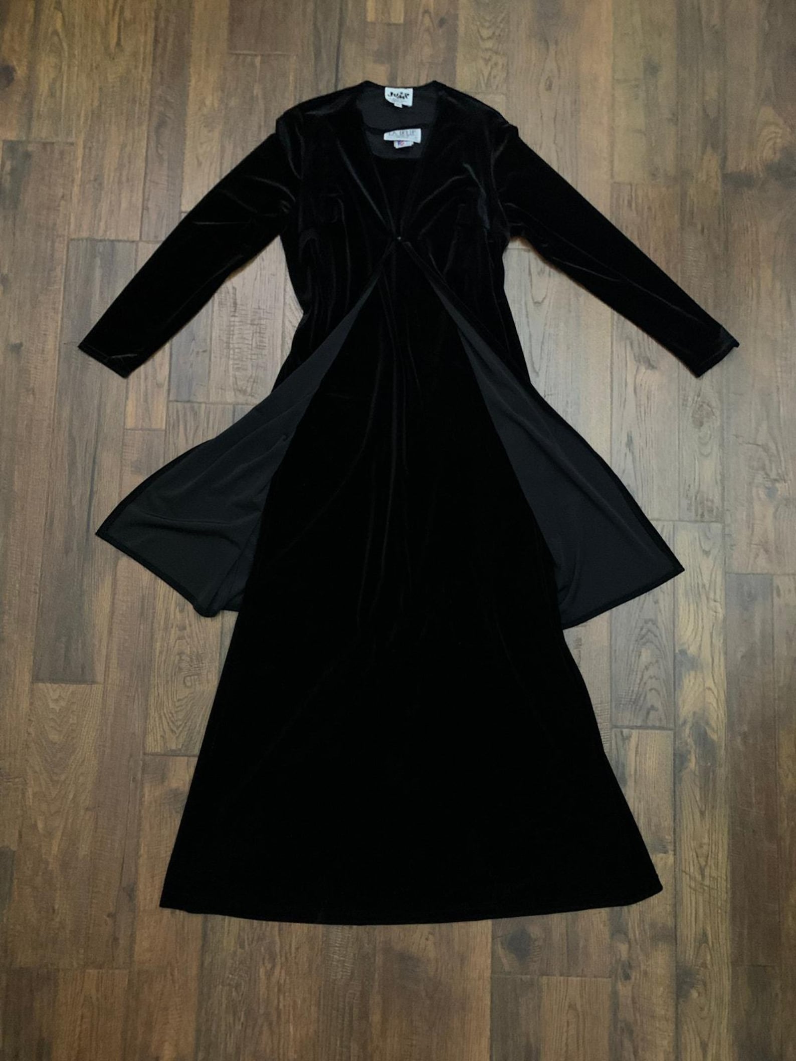 Vintage 1990s Clothing - Vampy Black Shift Dress & Duster Cardigan ...