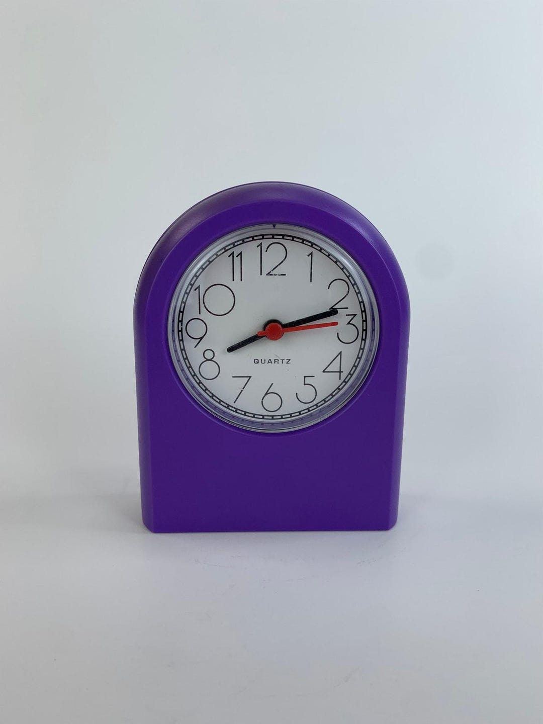 Vintage 1990s Bright Purple Plastic Desktop / Shelf Clock Retro Home ...
