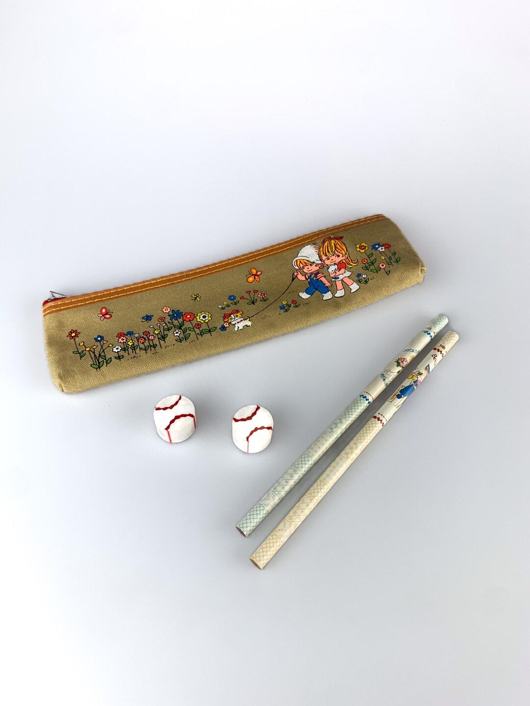 Vintage 1980s Kutsuwa Beautiful Sunday Pencil Case With Original ...