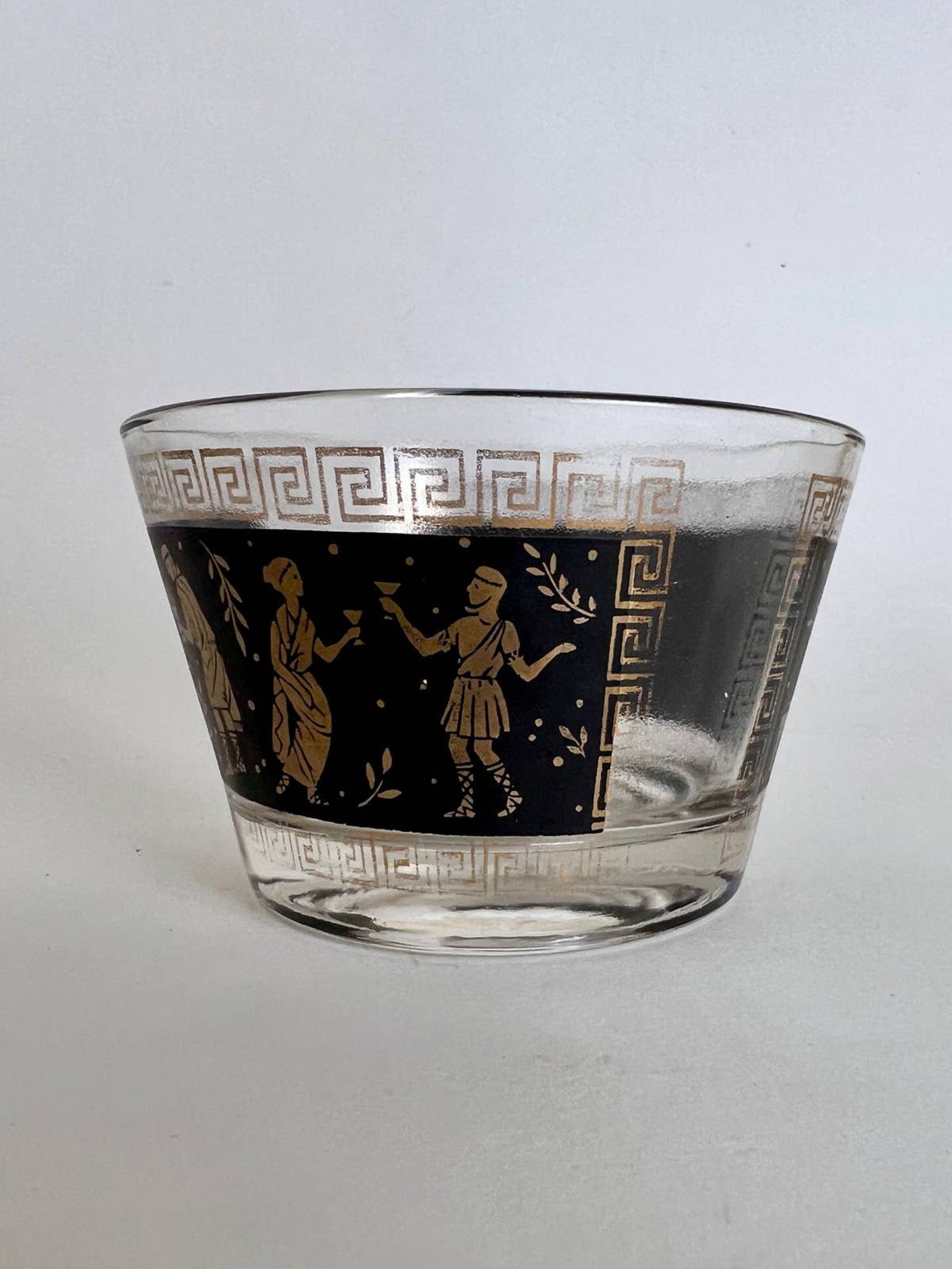 Mid Century Culver Glass greco-roman Pattern Snack Dish - Etsy