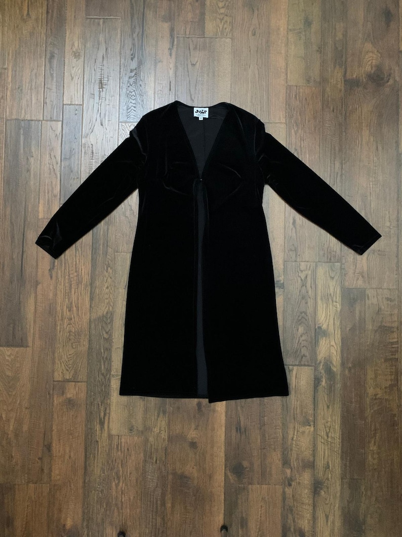 Vintage 1990s Clothing - Vampy Black Shift Dress & Duster Cardigan ...