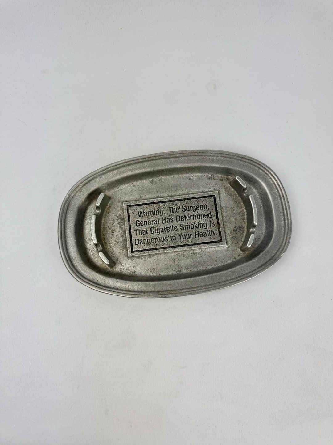 Vintage Oneida Cambridge Colonial Pewter Ashtray 1970s Surgeon General ...