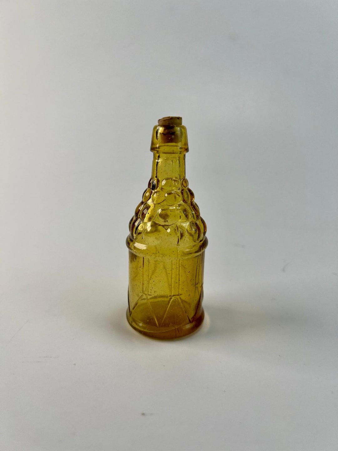 Vintage Miniature Glass Bottle - Grape Bitters - Amber - Made in Taiwan ...
