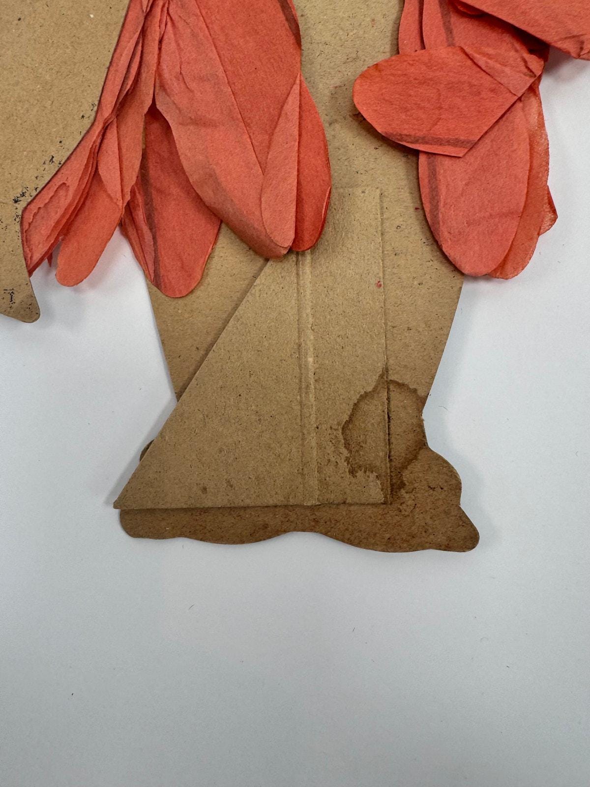 Vintage Paper Halloween Decoration - Winged Scarecrow With Crepe Paper ...