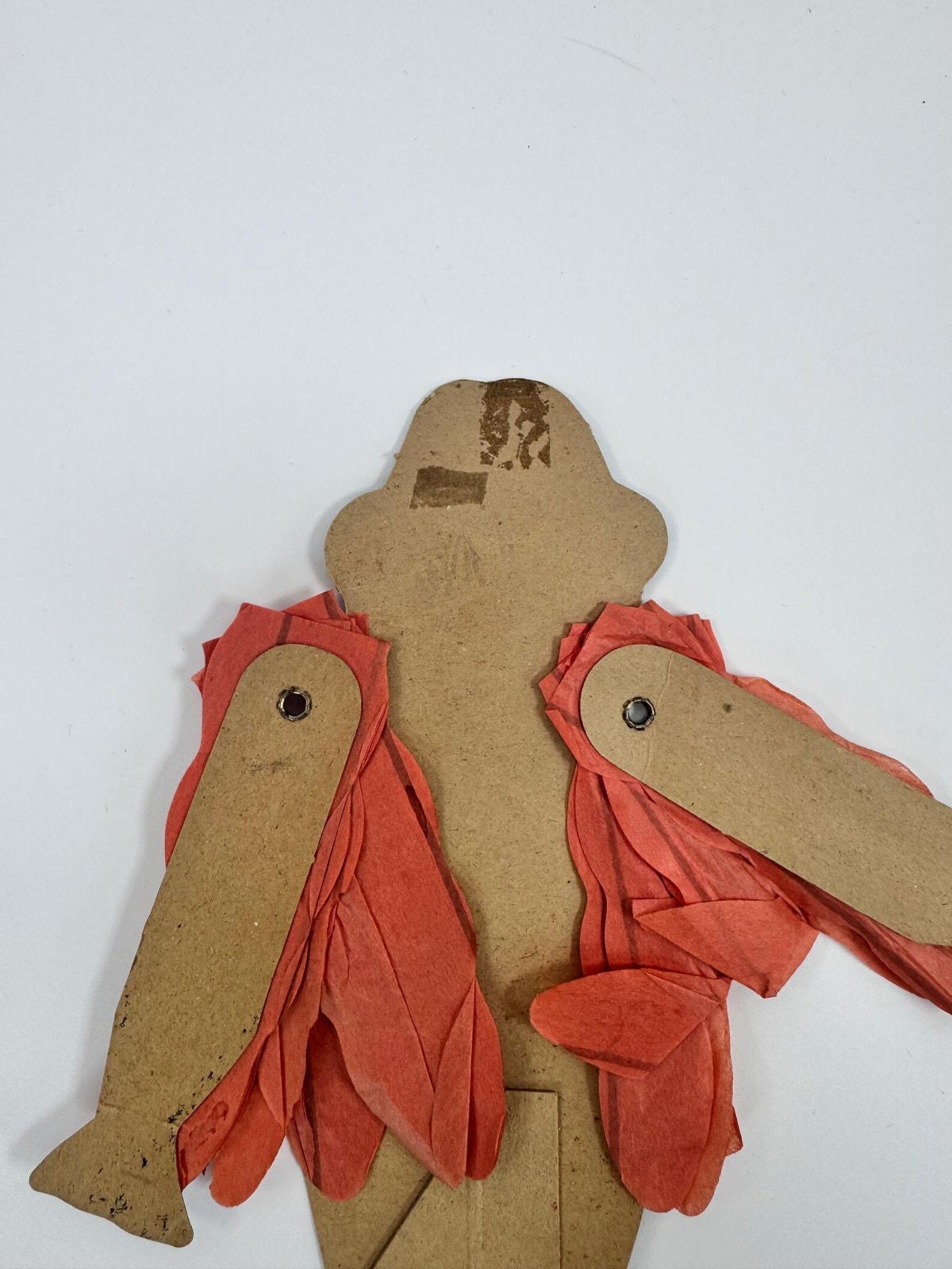 Vintage Paper Halloween Decoration - Winged Scarecrow With Crepe Paper ...