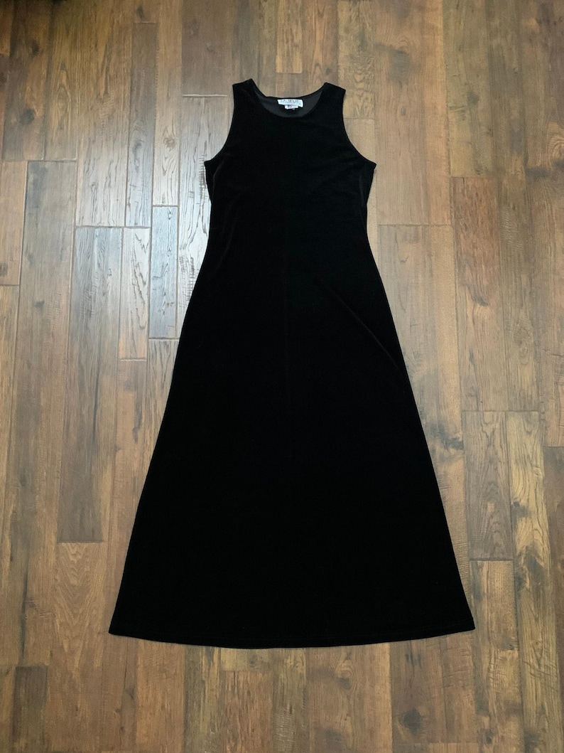 Vintage 1990s Clothing - Vampy Black Shift Dress & Duster Cardigan ...