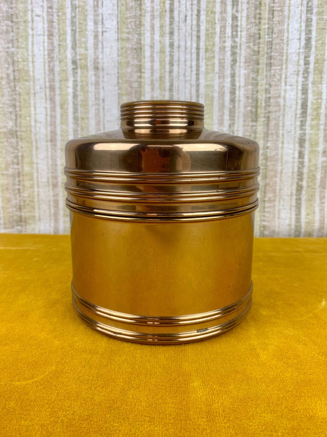 Vintage Copper Metal Tin Lined Rumidor Humidor Cigar Tobacciana Home ...