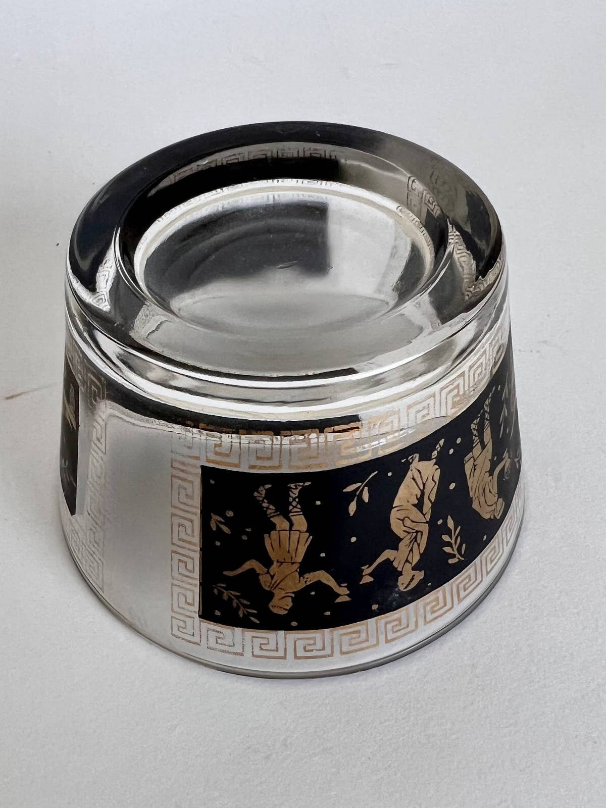 Mid Century Culver Glass greco-roman Pattern Snack Dish - Etsy