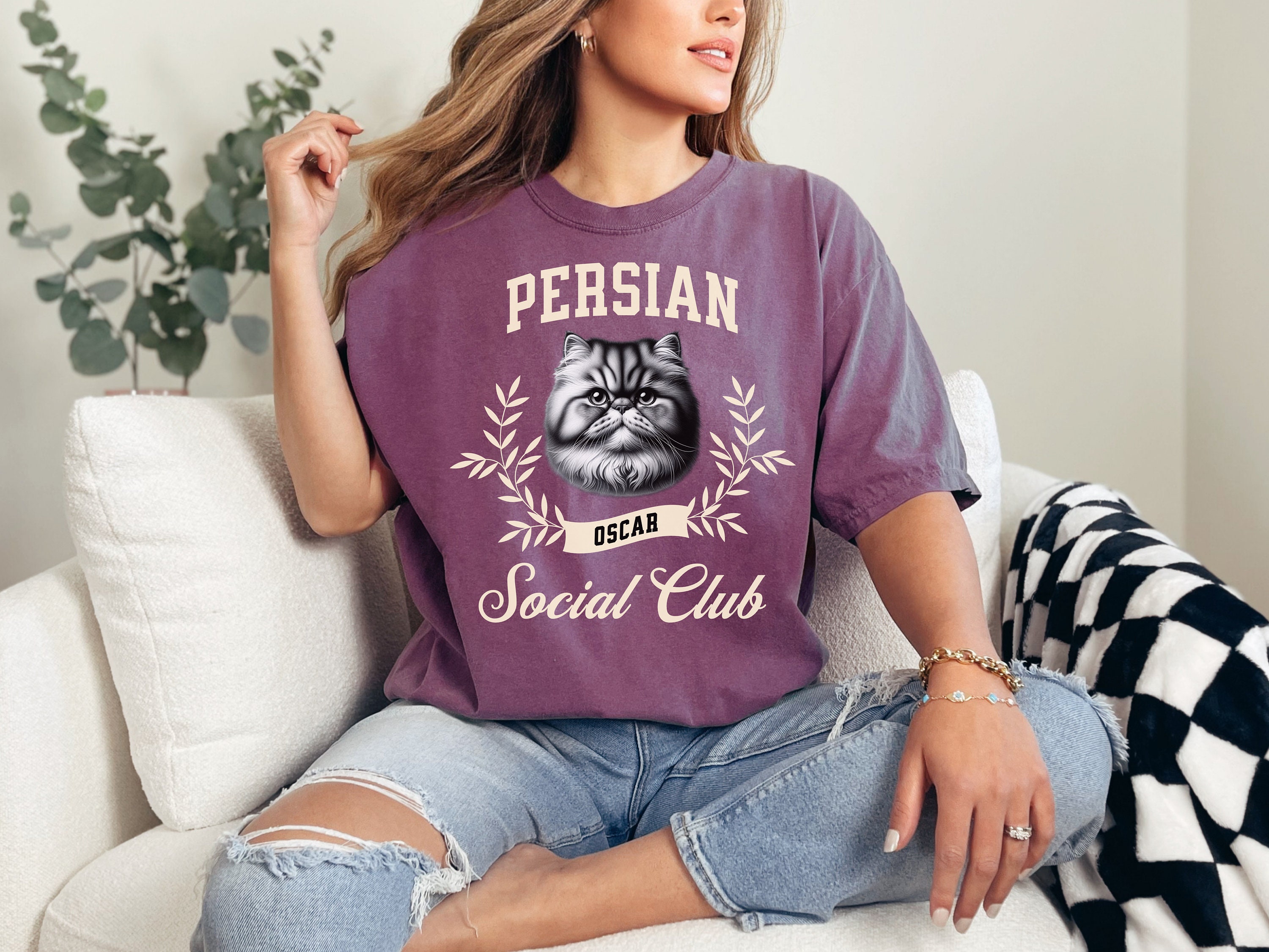 Custom Persian Social Club T-shirt, Persian Cat Tshirt, Persian Mom ...