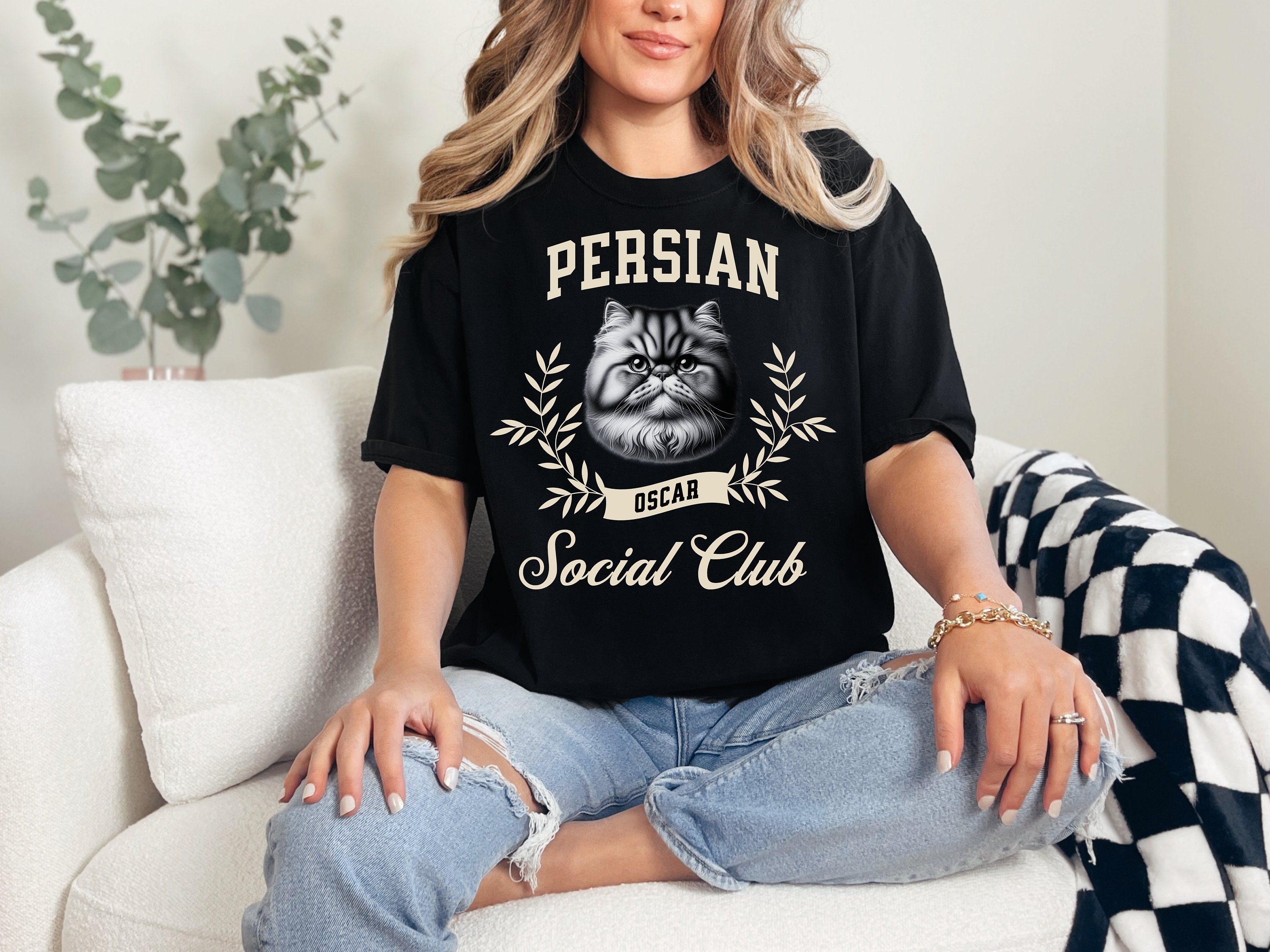 Custom Persian Social Club T-shirt, Persian Cat Tshirt, Persian Mom ...