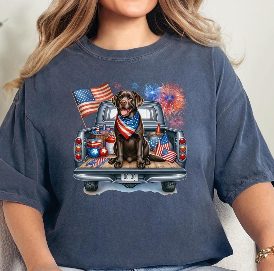 Comfort Colors 4th of July Labrador Retriever Shirt, Patriotic Dog Mom ...