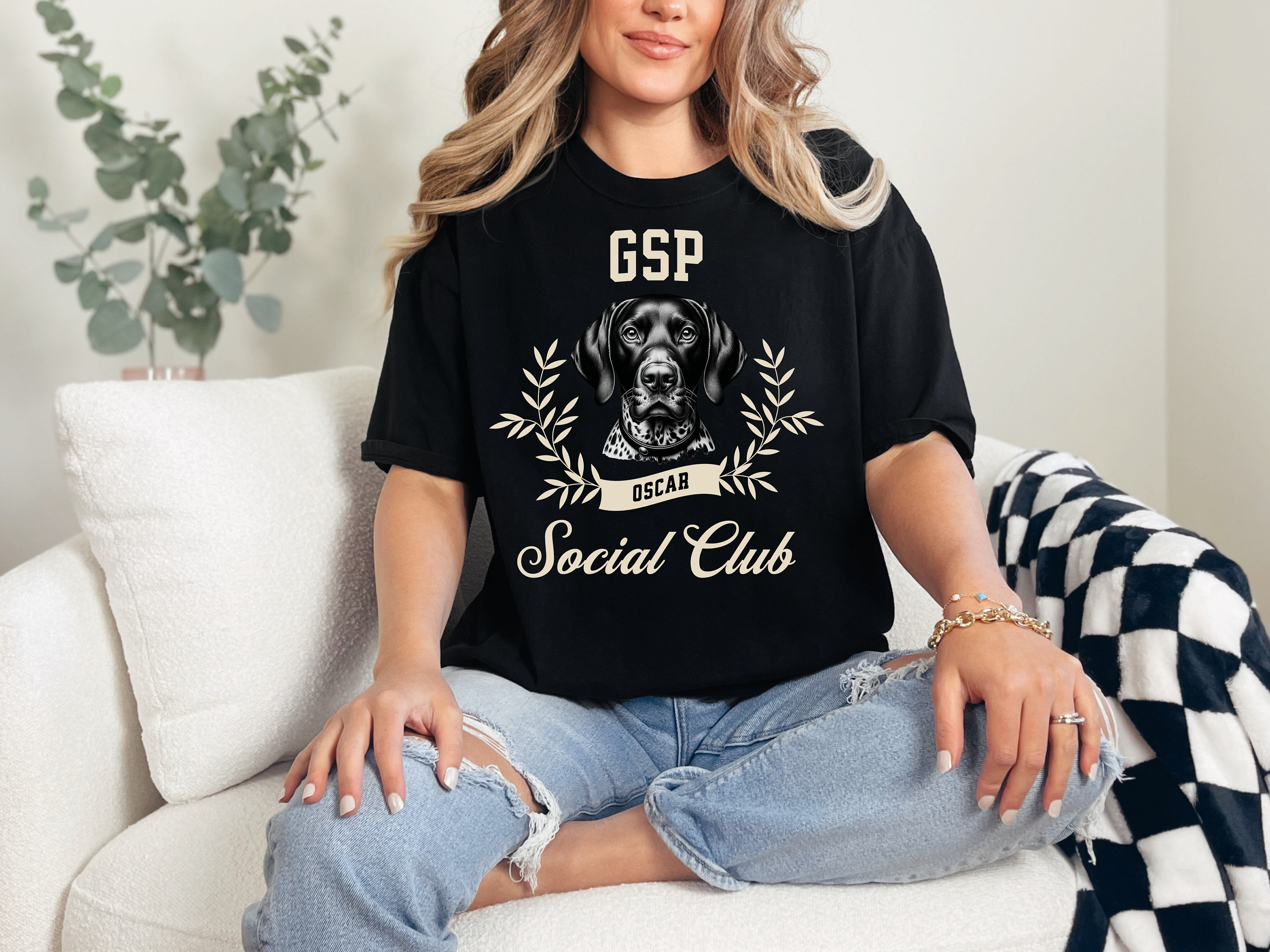 Custom GSP Social Club T-shirt, GSP Tshirt, GSP Mom Tshirt, Pointer ...