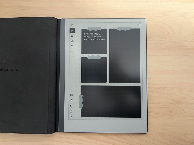 Remarkable 2 Template With Grids Dark Theme Sticky Notes Brain Dump ...