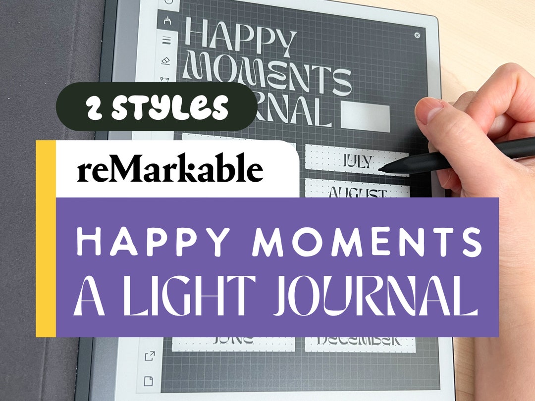 Remarkable 2 Template Happy Moments Digital Journal Mindfulness - Etsy