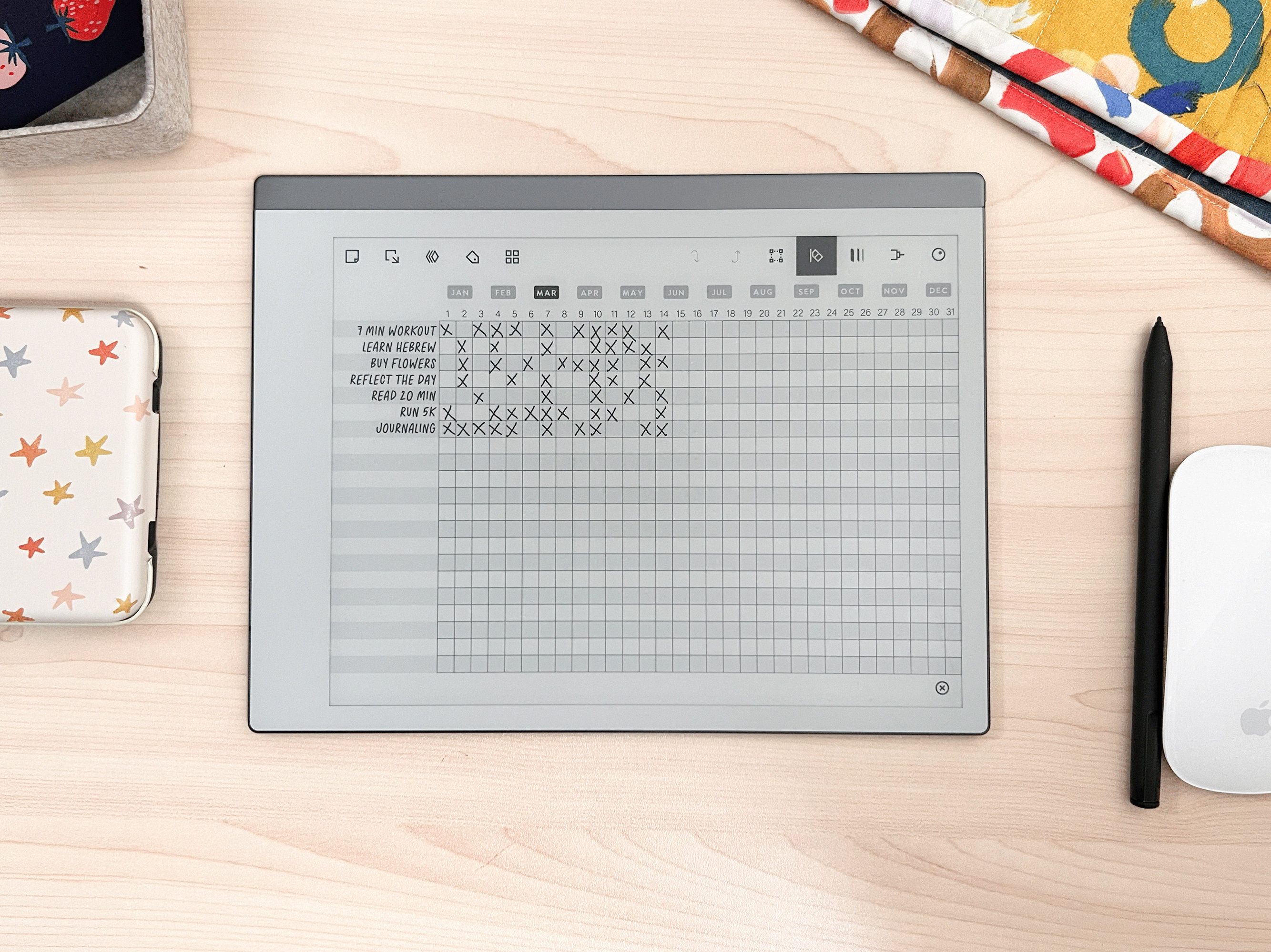 Remarkable 2 TRACKER Template Monthly Undated Minimalistic Simple - Etsy