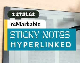 Remarkable 2 Template With Grids Dark Theme Sticky Notes Brain Dump ...