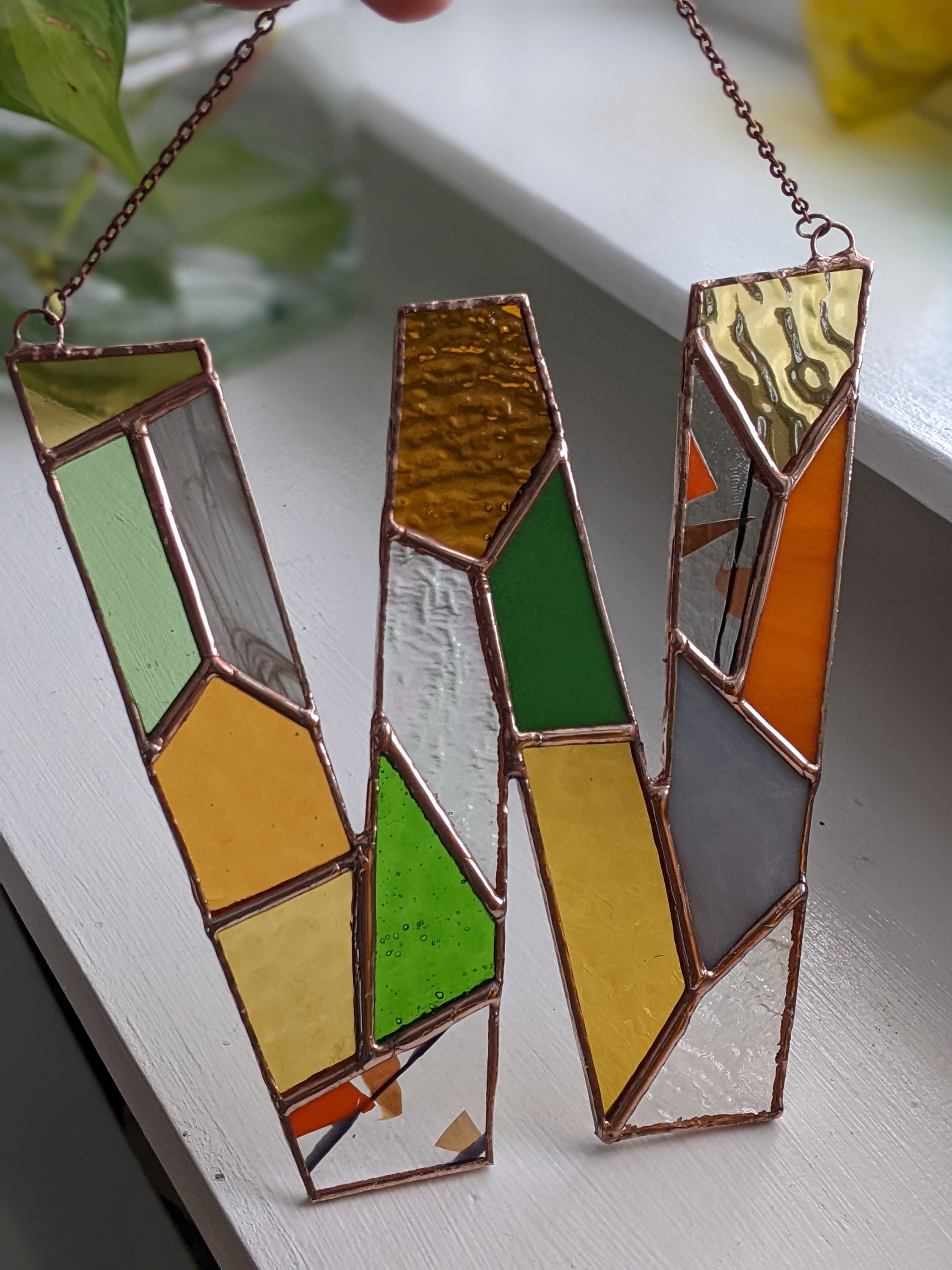 Stained Glass Letter Custom Stained Glass Custom Monogram Gift family ...