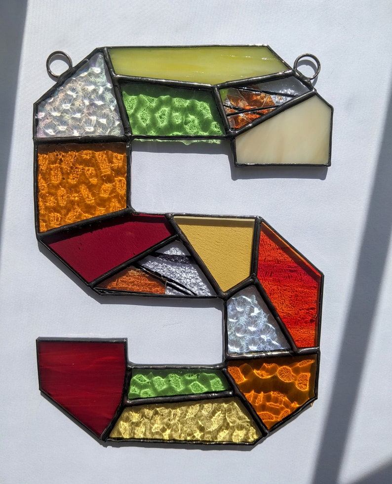 Stained Glass Letter Custom Stained Glass Custom Monogram Gift family ...