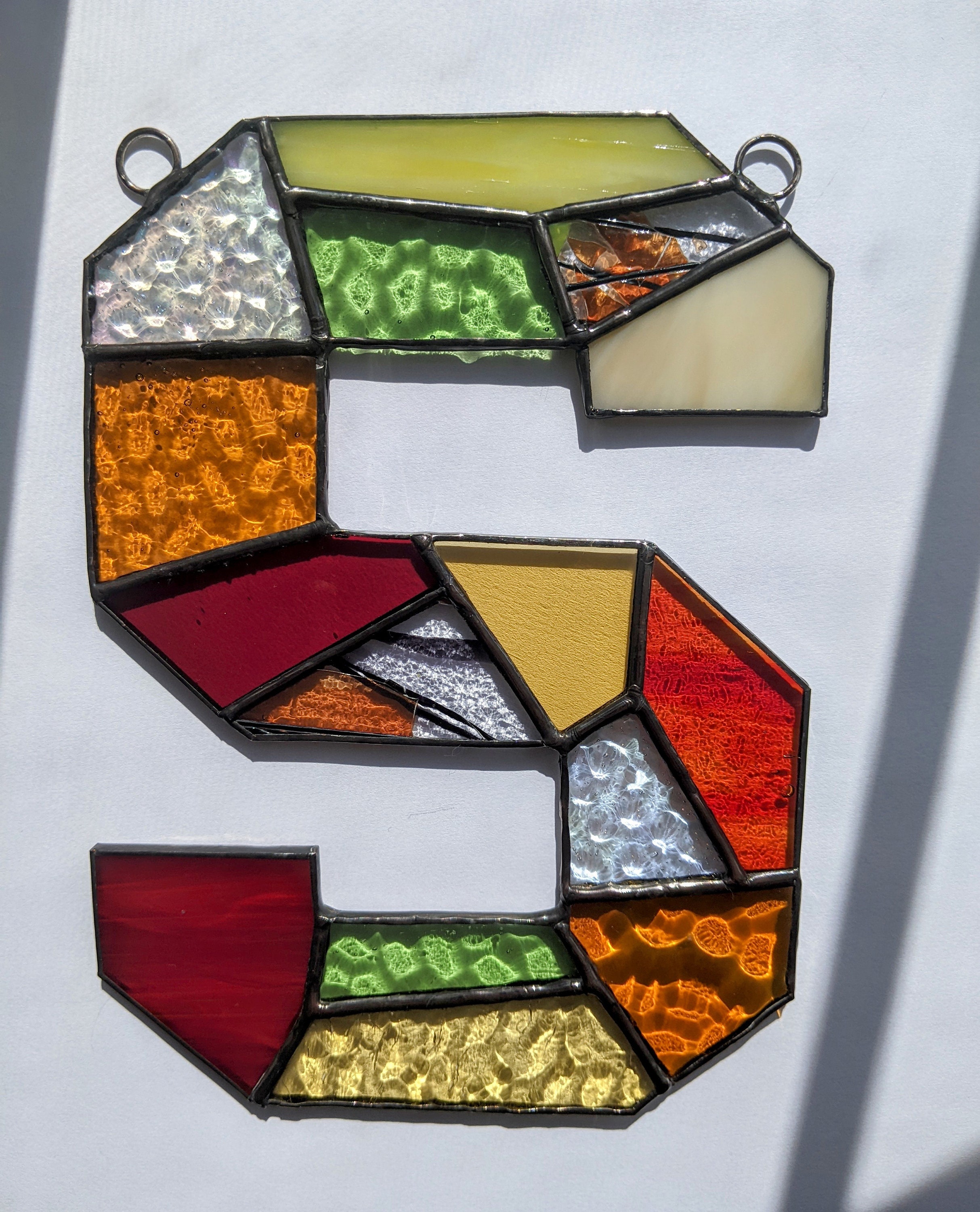 Stained Glass Letter Custom Stained Glass Custom Monogram Gift family ...